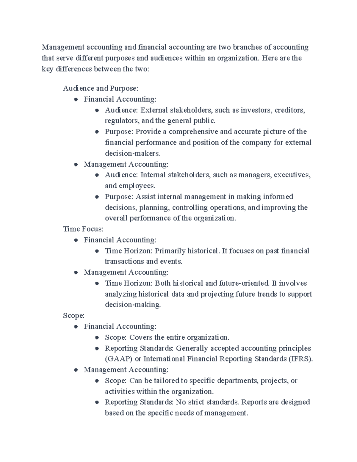 Differences Between Management & Financial Accounting: Key Insights ...