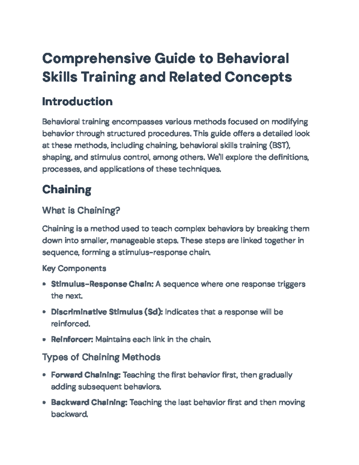 Comprehensive Guide to Behavioral Skills Training Techniques (BST ...