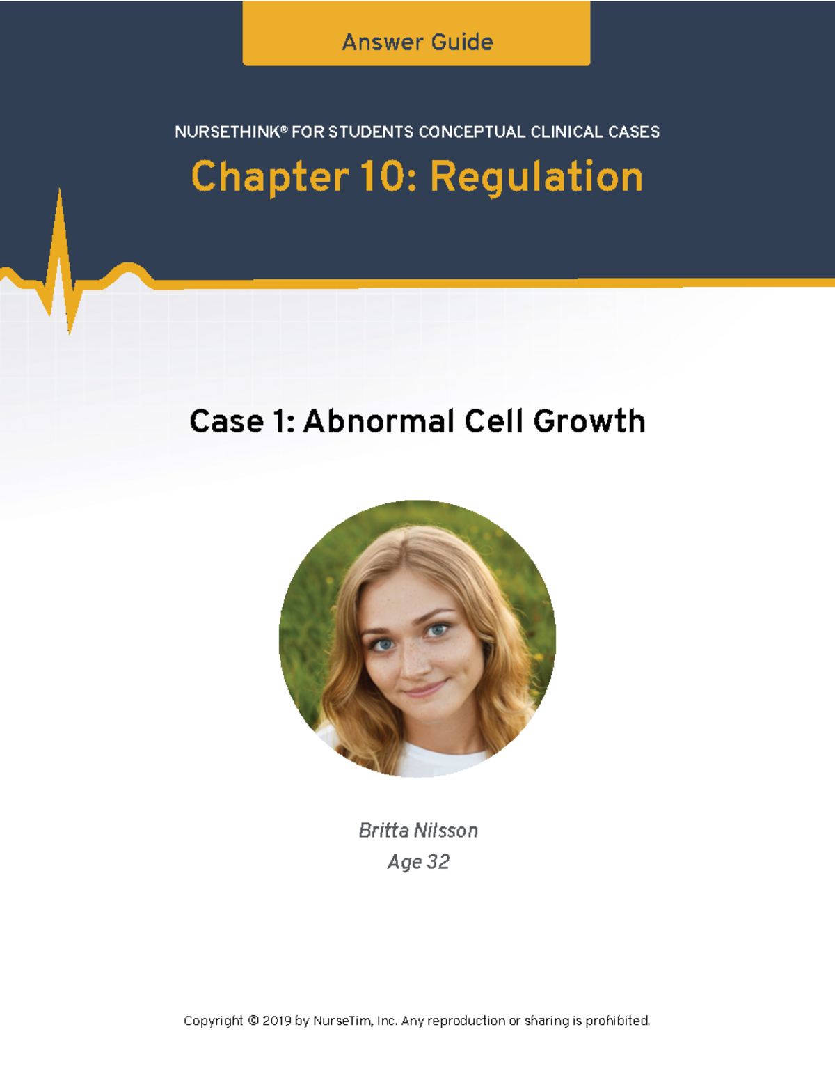 NURSETHINK® Clinical Case Study Solutions: Chapter 10 Insights - Studocu