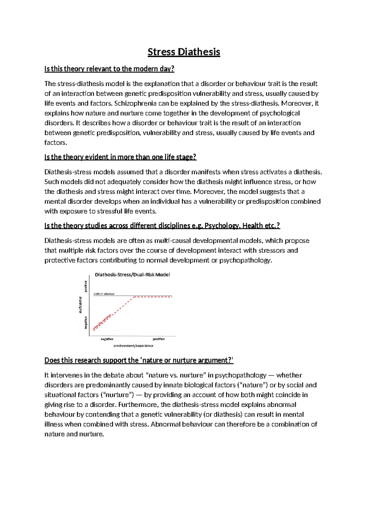 Stress Diathesis Model: Relevance & Insights on Nature vs. Nurture ...
