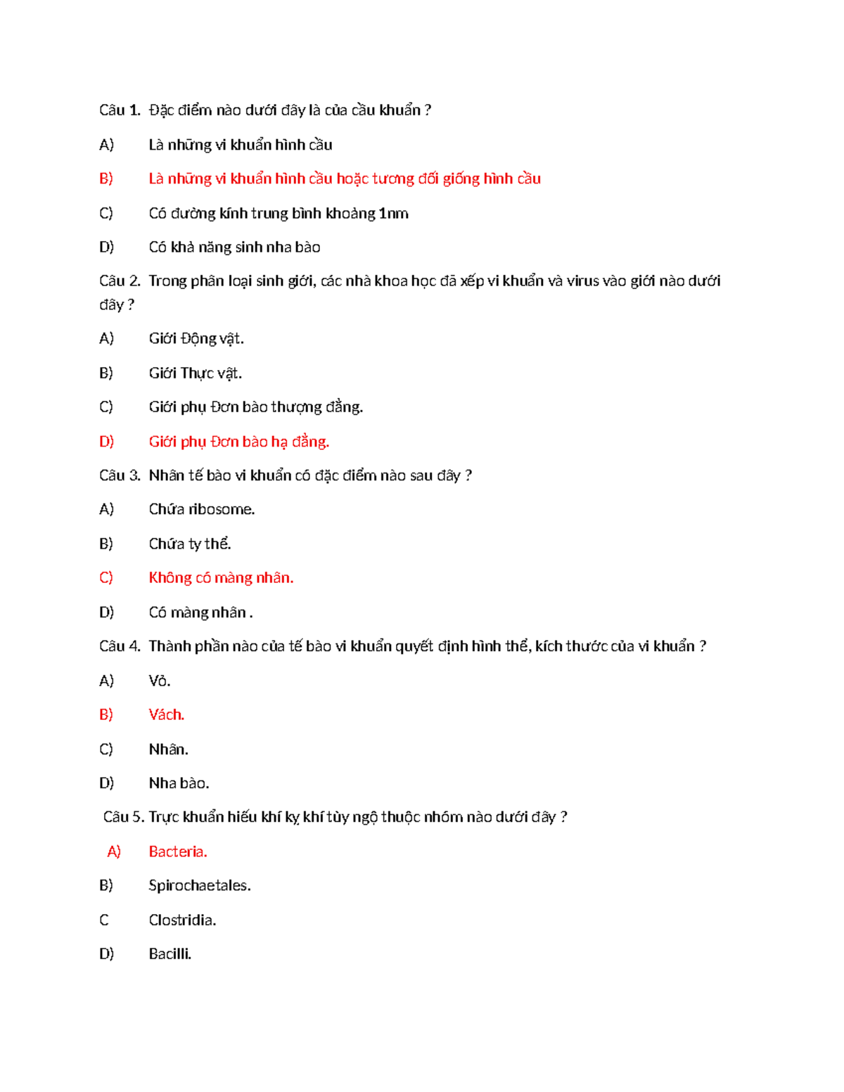 Cấu tạo vi khuẩn - Tài liệu ôn tập cho môn Sinh học - Studocu