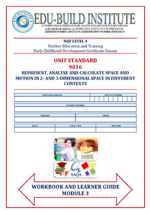 [Solved] ECD exam paper and memo 2024 level 5 - Early Childhood ...