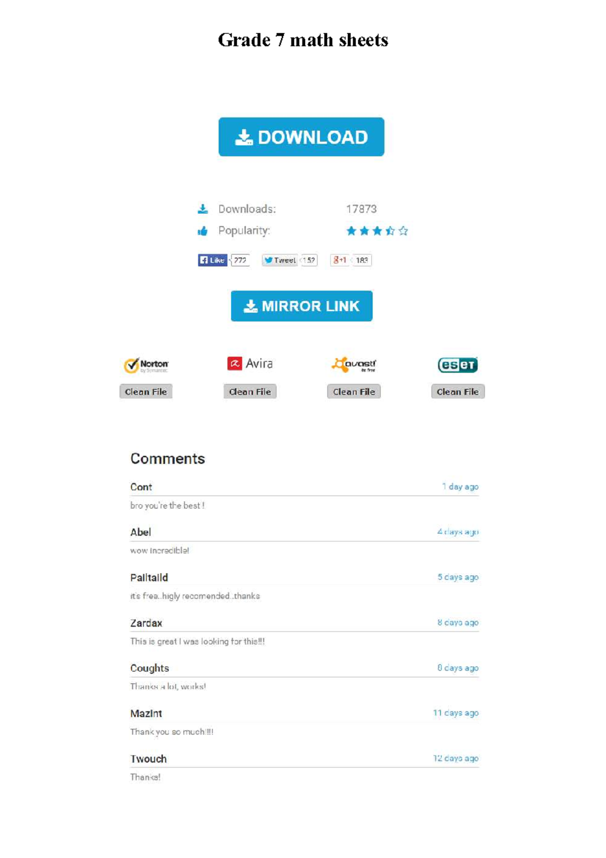 Grade 7 Math Worksheets: Engaging Practice for Key Concepts - Studocu