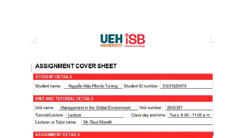 Informational Interview Report: Insights on International Business (IB ...