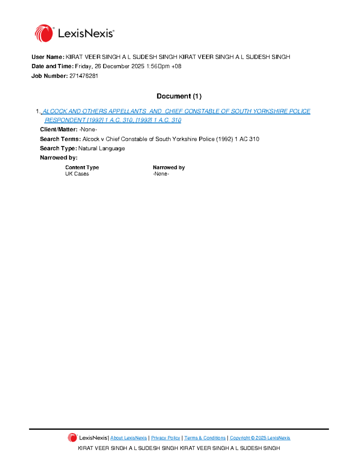 Alcock v Chief Constable of South Yorkshire Police: Case Analysis and ...
