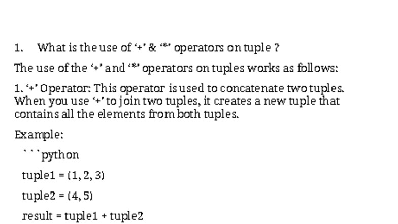 Python Operators on Tuples and Dictionaries: A Comprehensive Guide ...