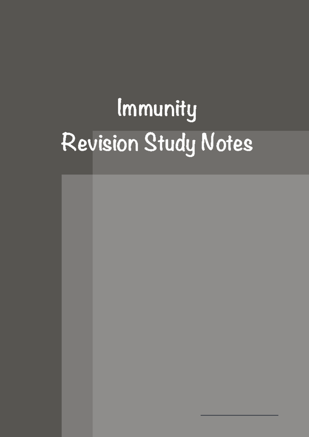 AS Biology Topic 11: Immunity Revision Study Notes - Studocu