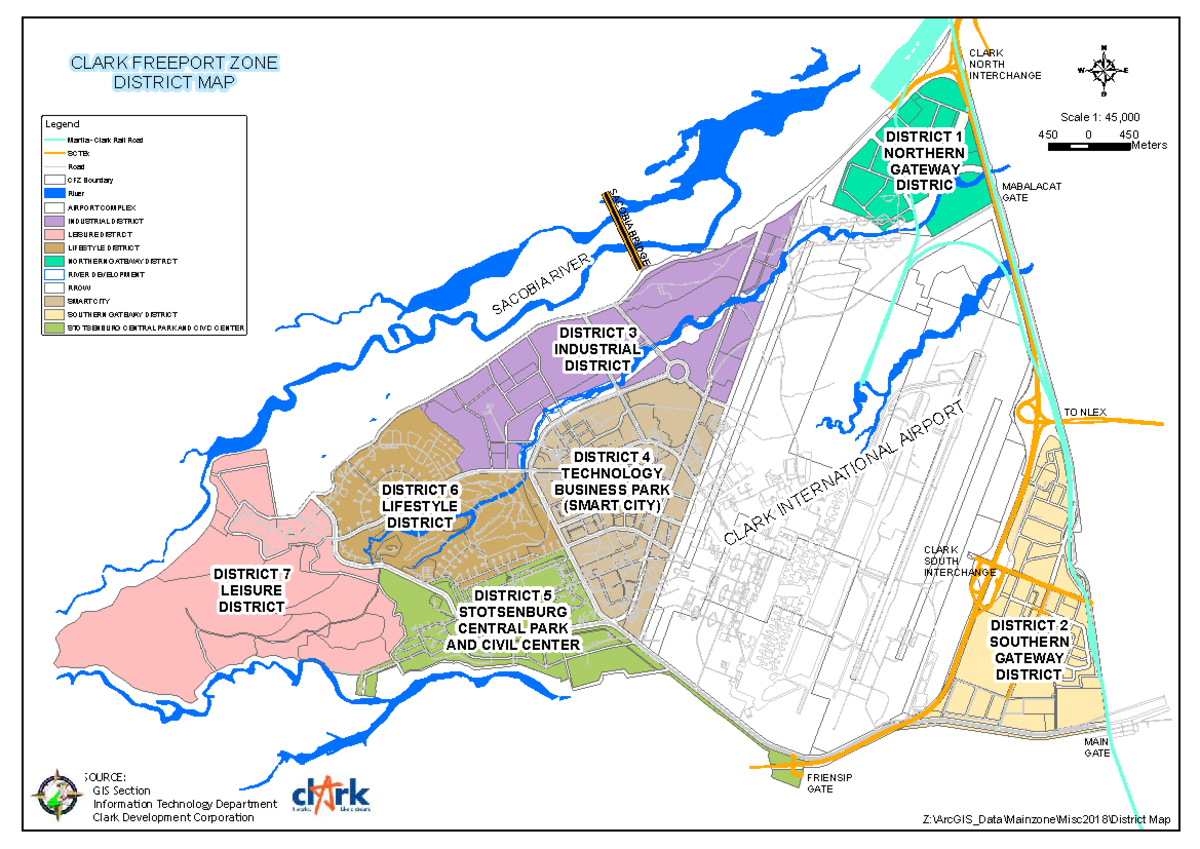 CFZ District Map: Clark Freeport Zone Overview and Legend - Studocu
