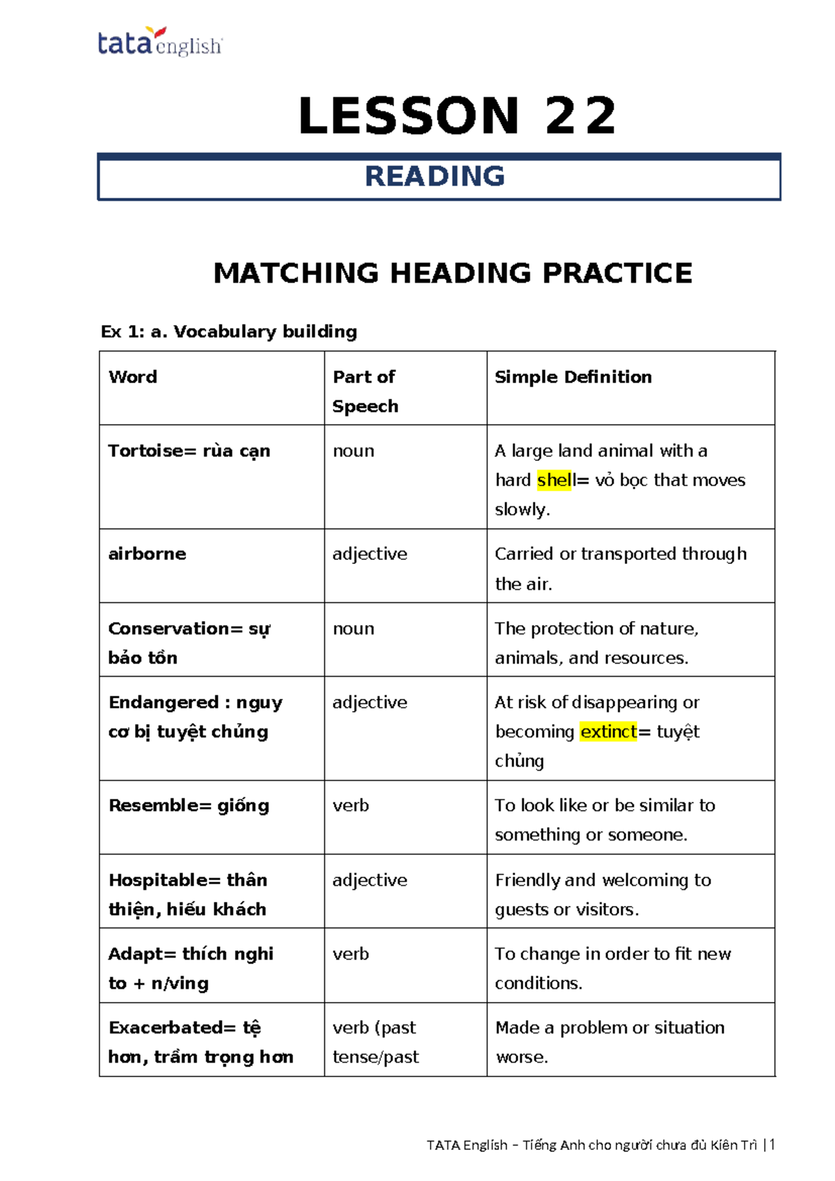 L22 - Lesson 2: Reading Matching Headings Practice (K186) - Studocu