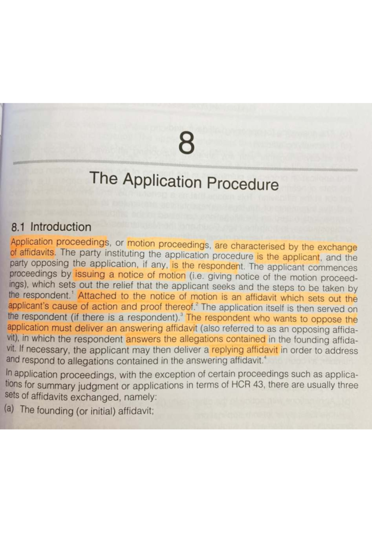 Civil Procedure: Chapter 8 - The Application Procedure Overview - Studocu