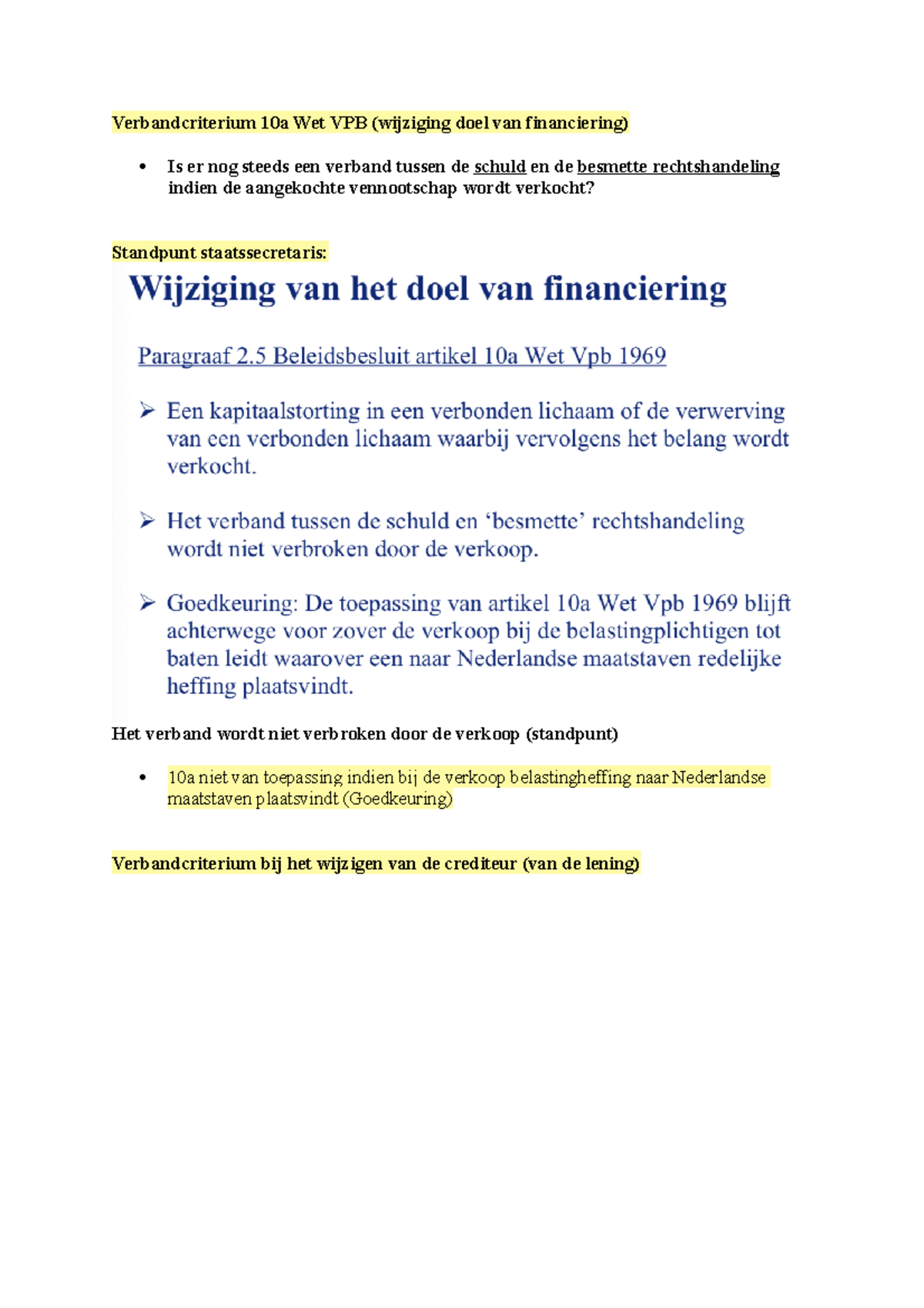 HC 12 - DB2 - College 12: Verbandcriterium en Fraus Legis in VPB ...