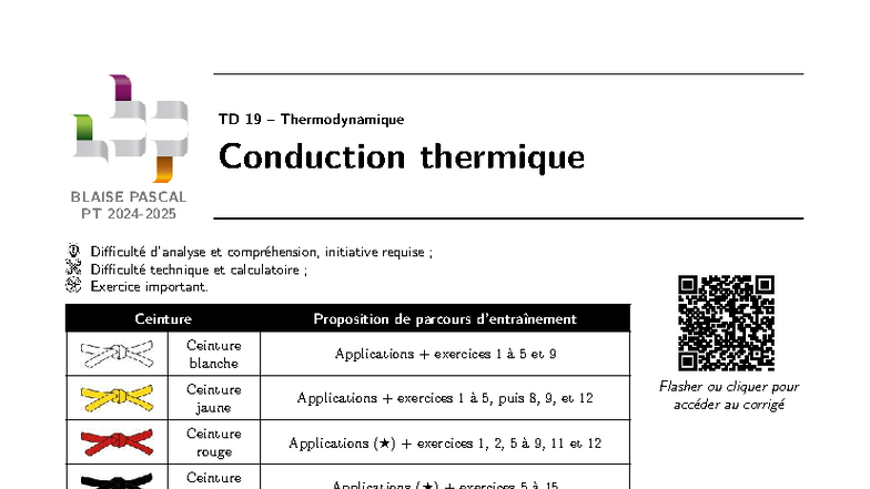 TD 19 : Conduction Thermique - Exercices et Applications Pratiques - Studocu