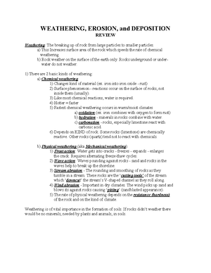 Weathering SE 1 - This is an answer key - Name: Date: Student ...