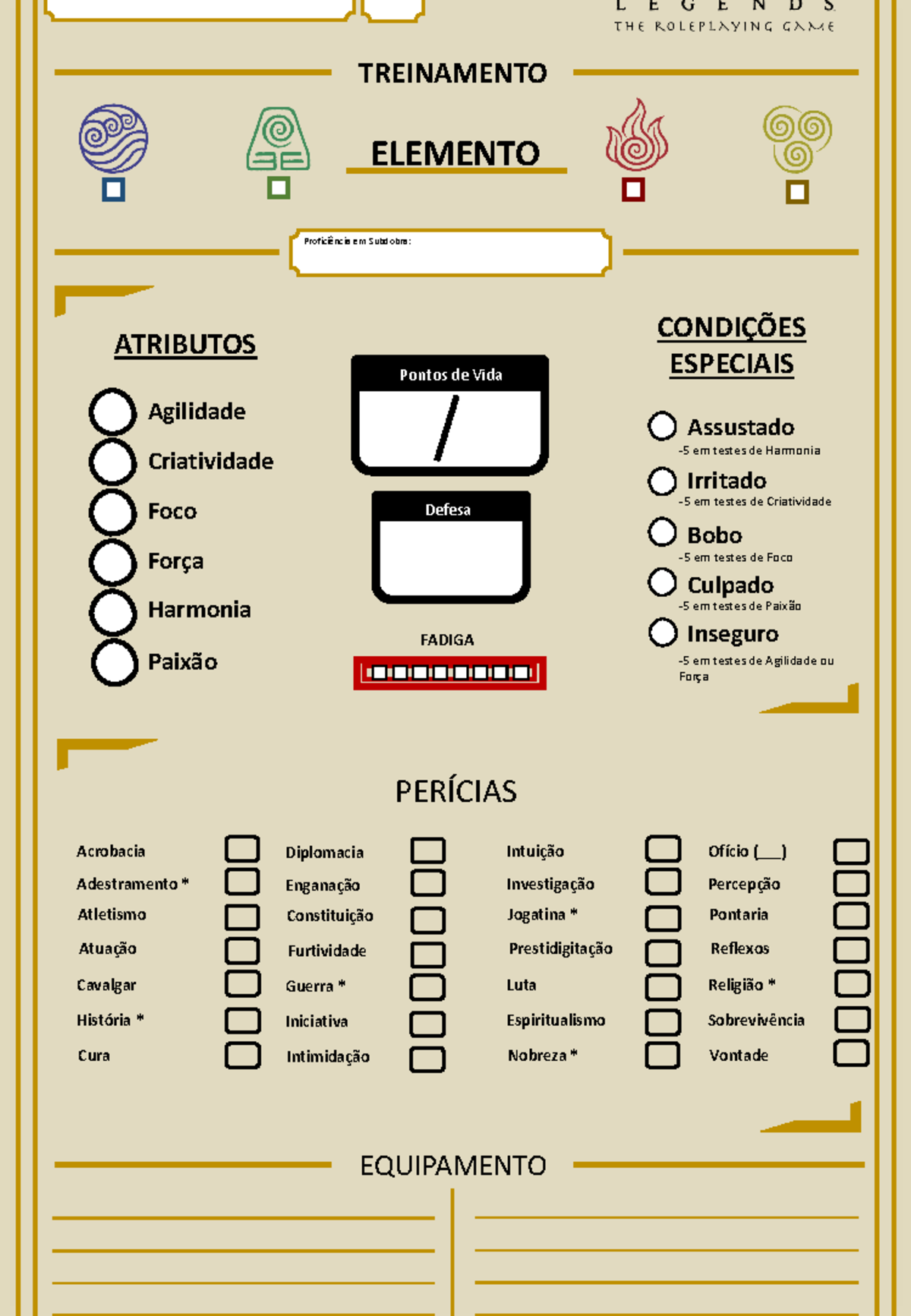 705049858-Ficha-Avatar-Legends-fanmade - TREINAMENTO ELEMENTO ...