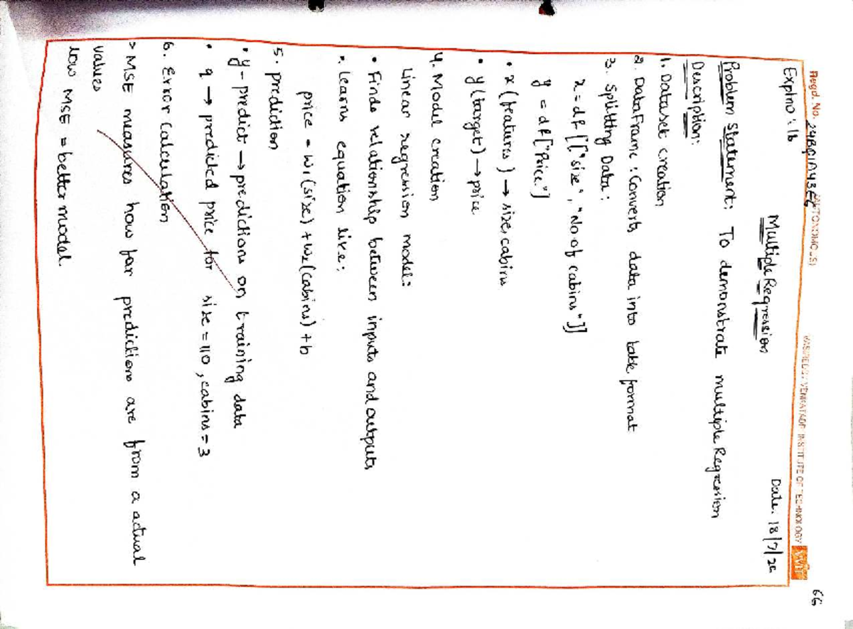 ML - Final Exam Notes for VENKATADRI INSTITUTE OF TECHNOLOGY - Studocu