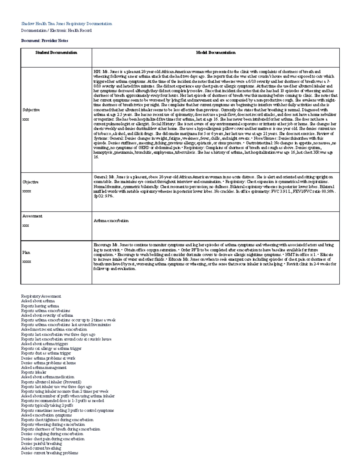 Neurological Subjective Shadow Health - Neurological Results | Turned ...