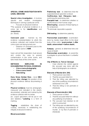 CDI investigation reviewer - REVIEW QUESTIONS IN CRIME DETECTION ...