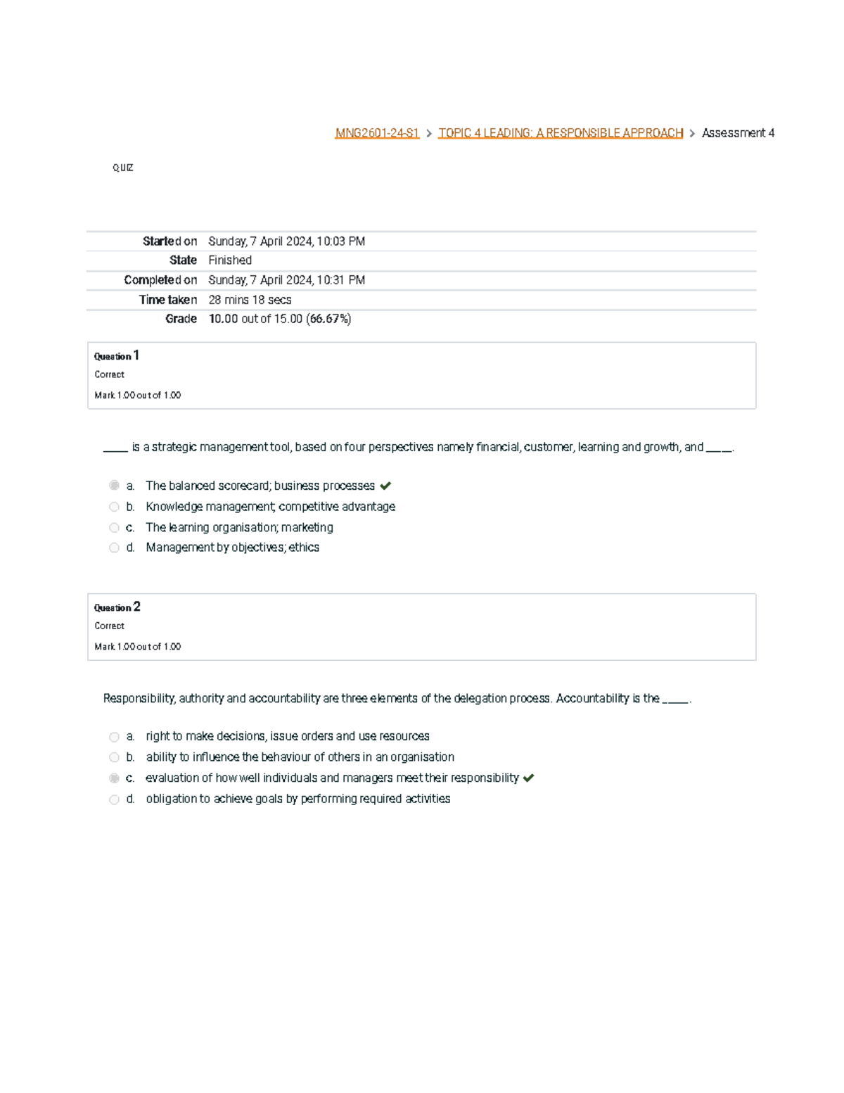 MNG2601-24-S1 Assessment 4 Attempt Review: Key Insights & Feedback ...