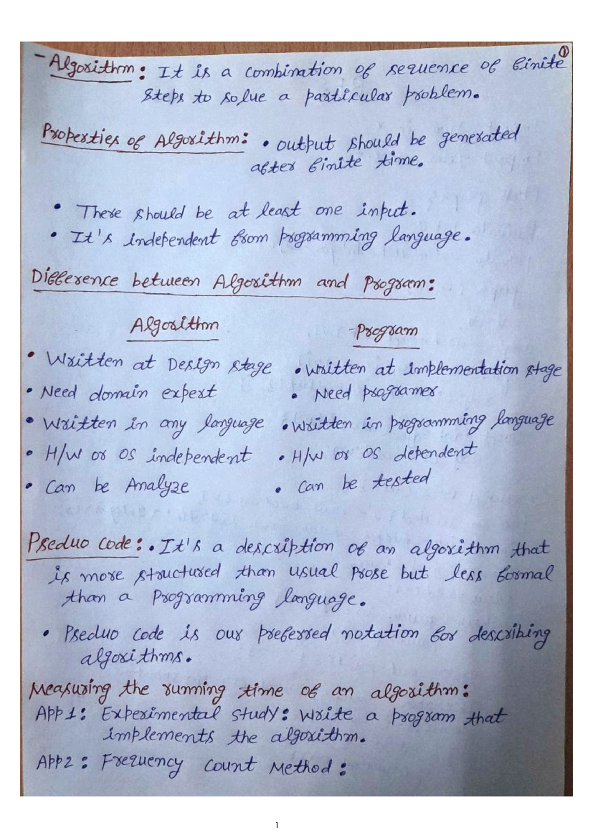 DAA Notes: Understanding Algorithms and Pseudo Code - Studocu