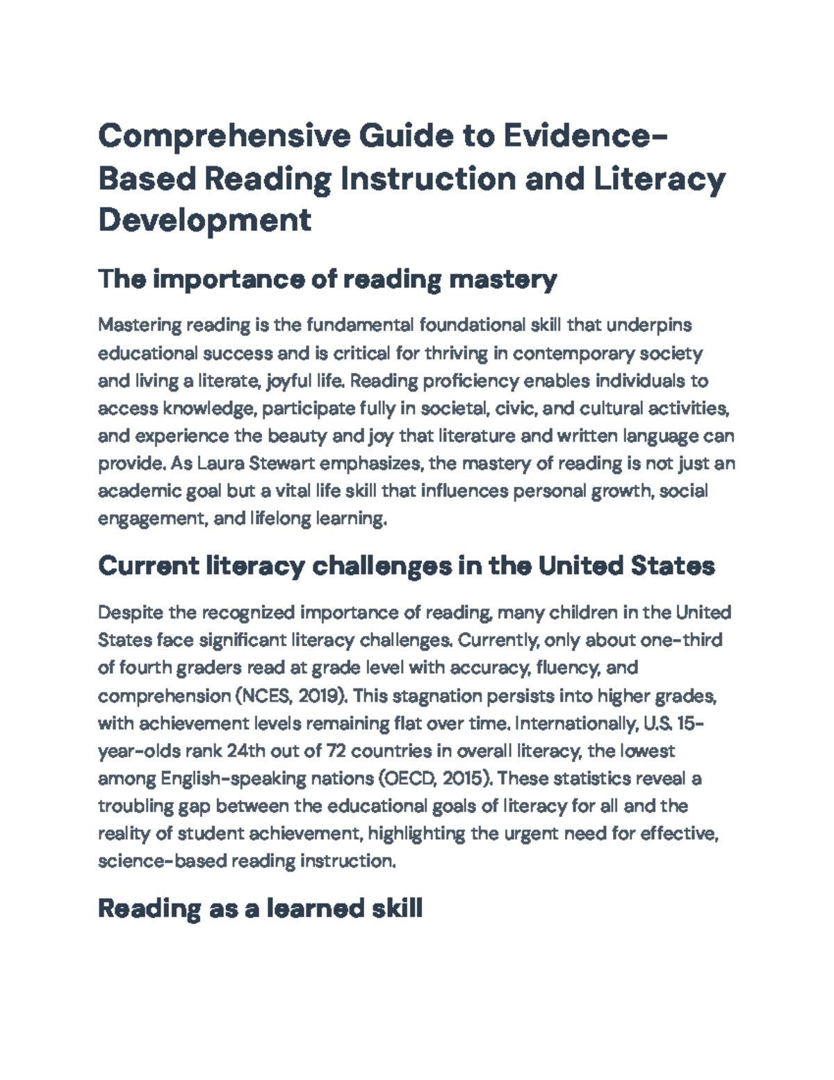 Comprehensive Guide to Effective Reading Instruction (EDU 101) - Studocu