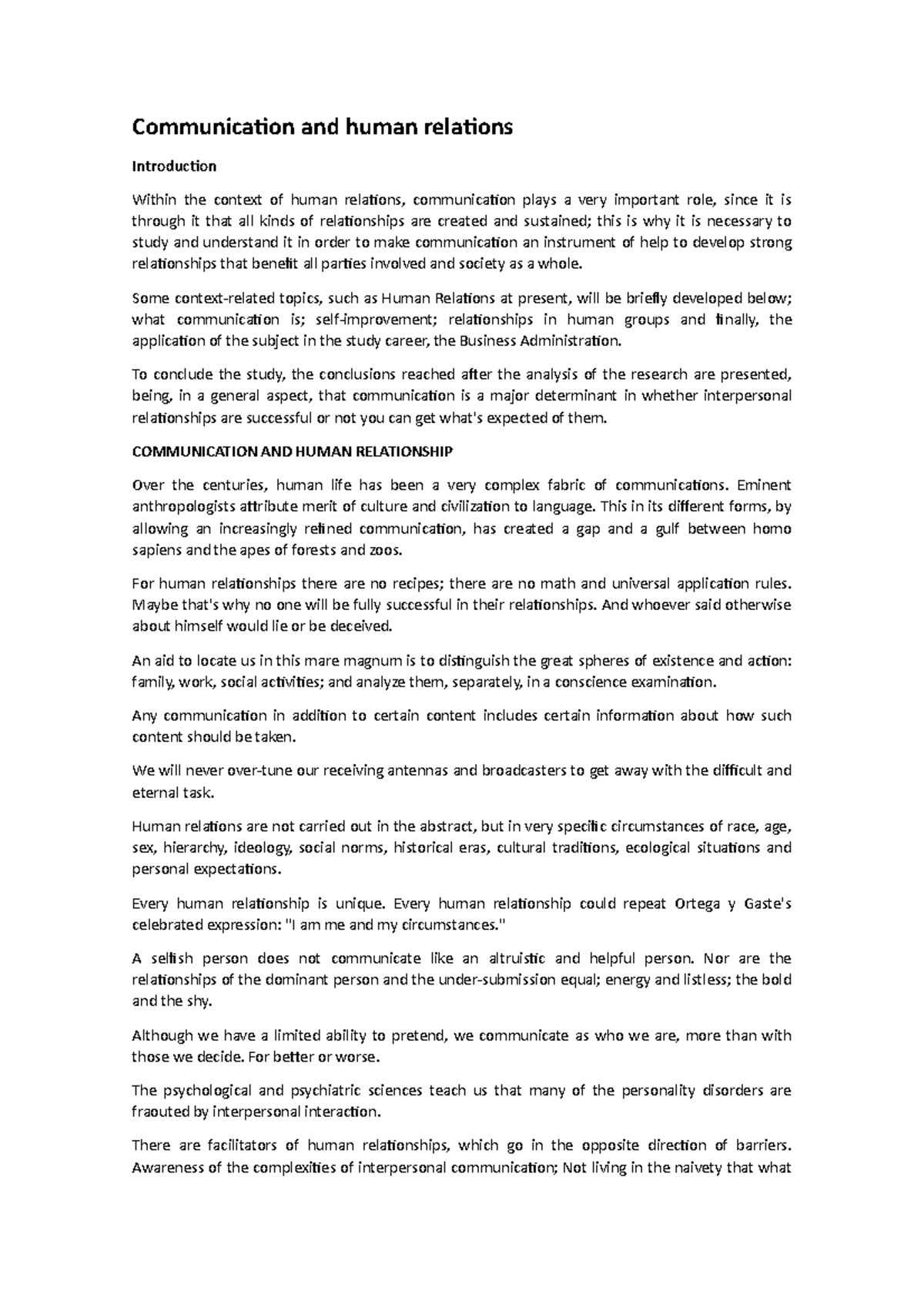 Communication and human relations - Communication and human relations ...