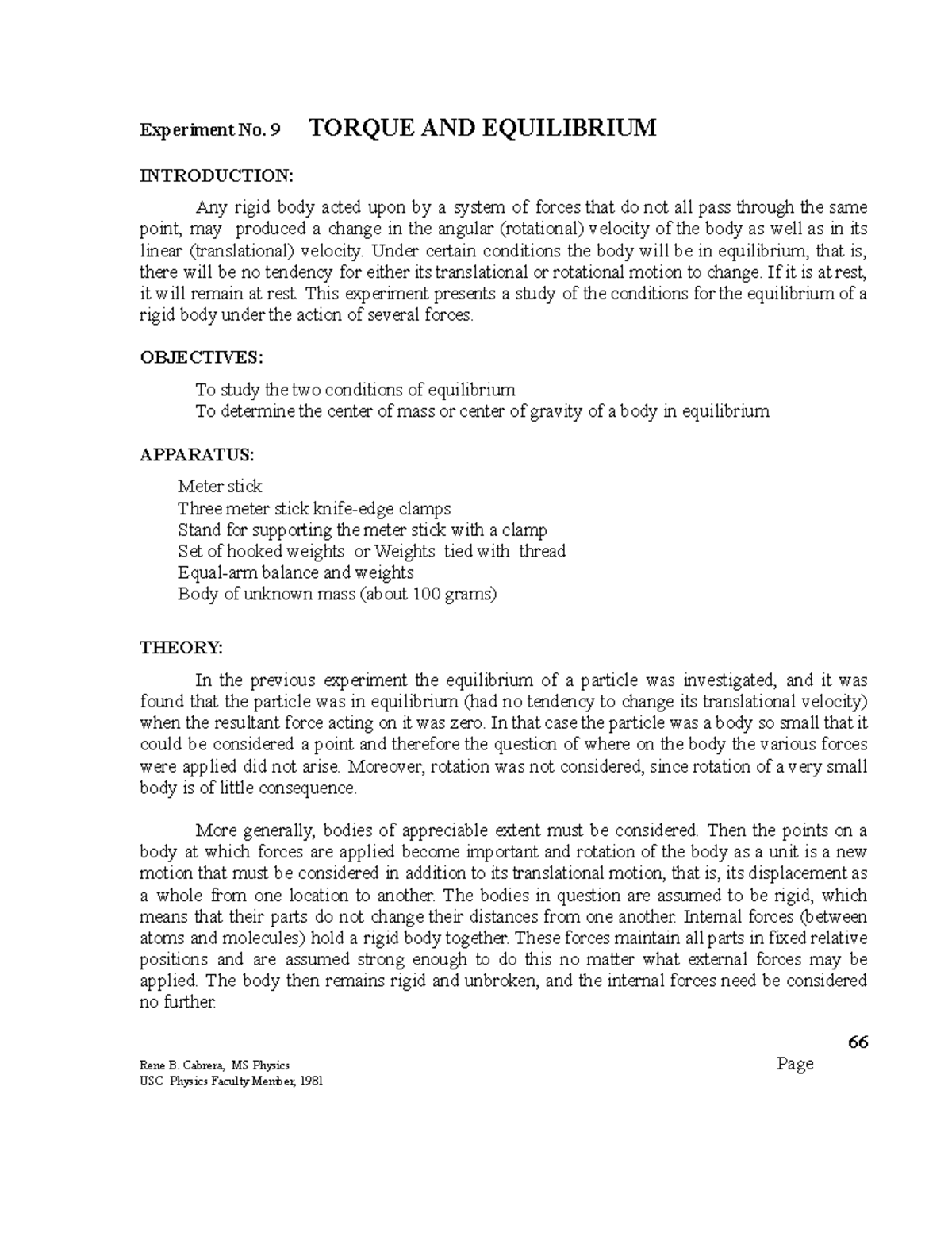 EXPT 09: Torque and Equilibrium Experiment Analysis - Studocu