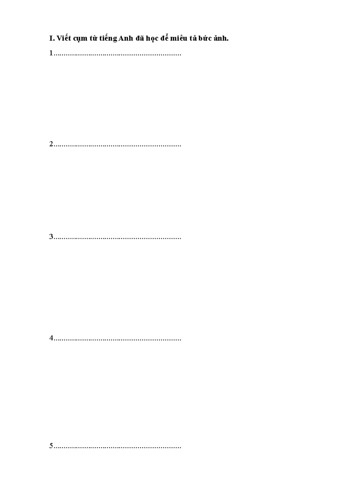 Test 2: English Phrases for Describing Images - BIM 111111 - Studocu