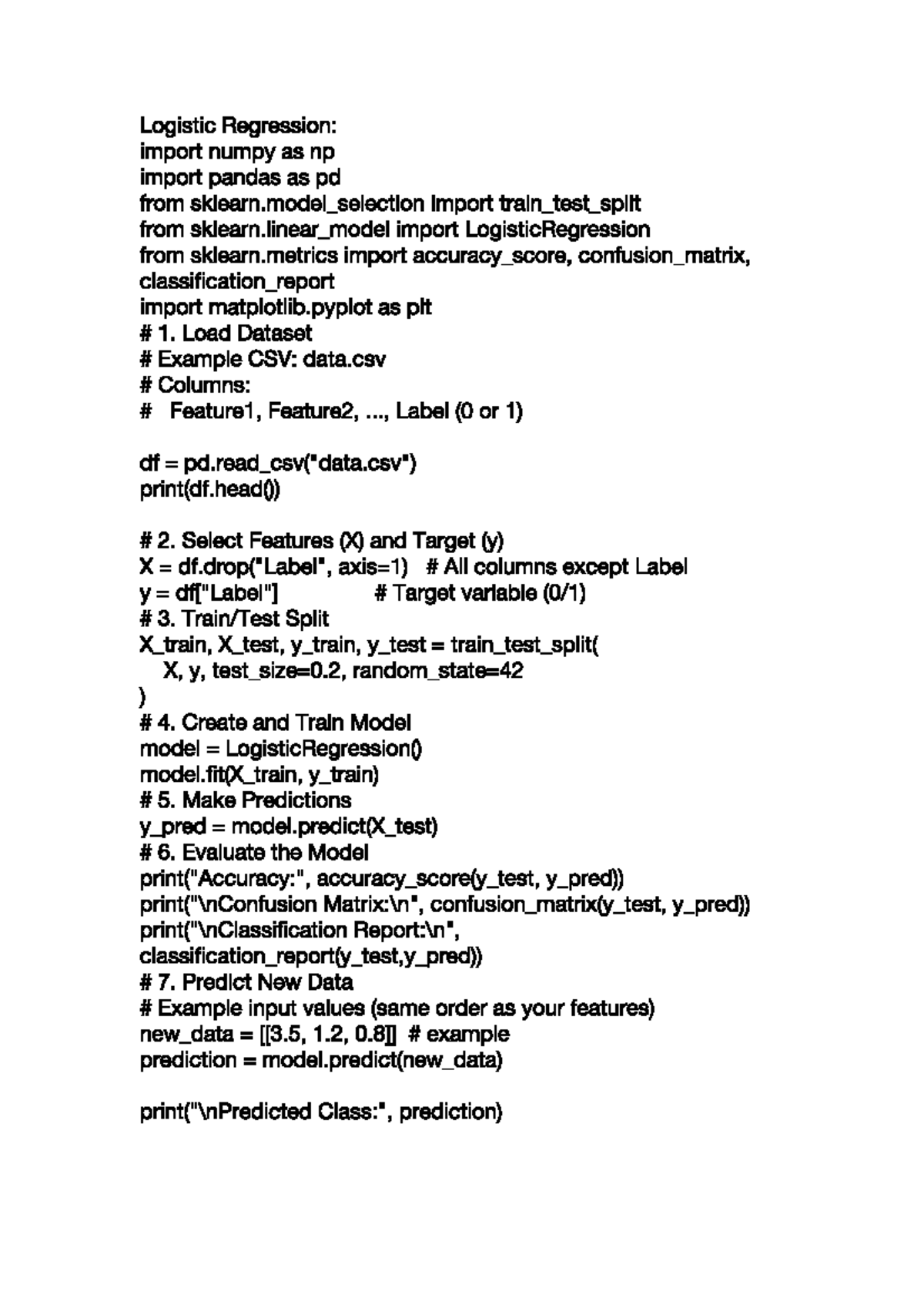 Logistic Regression Tutorial Step By Step Guide For Students Studocu
