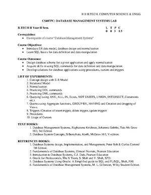 DBMS-Lab-manual R22 Jntuh - (Autonomous Institution – UGC, Govt. of India) Recognized under 2(f ...