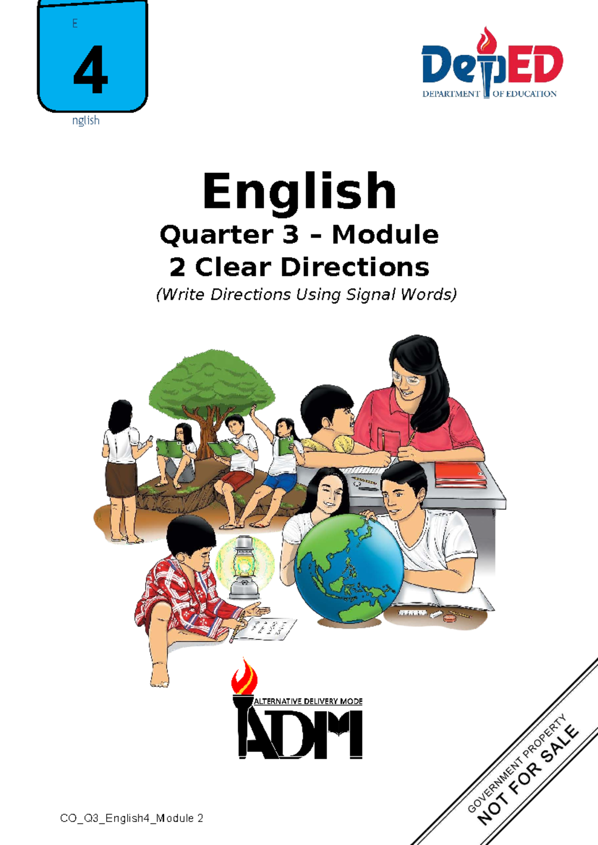 ENG4-Q3-Module 2: Writing Clear Directions with Signal Words - Studocu