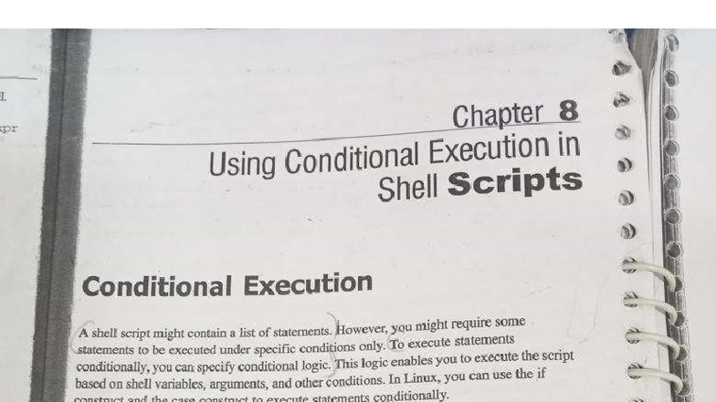 Linux unit-5 - Study material - Chapter 8 Using Conditional Execution ...