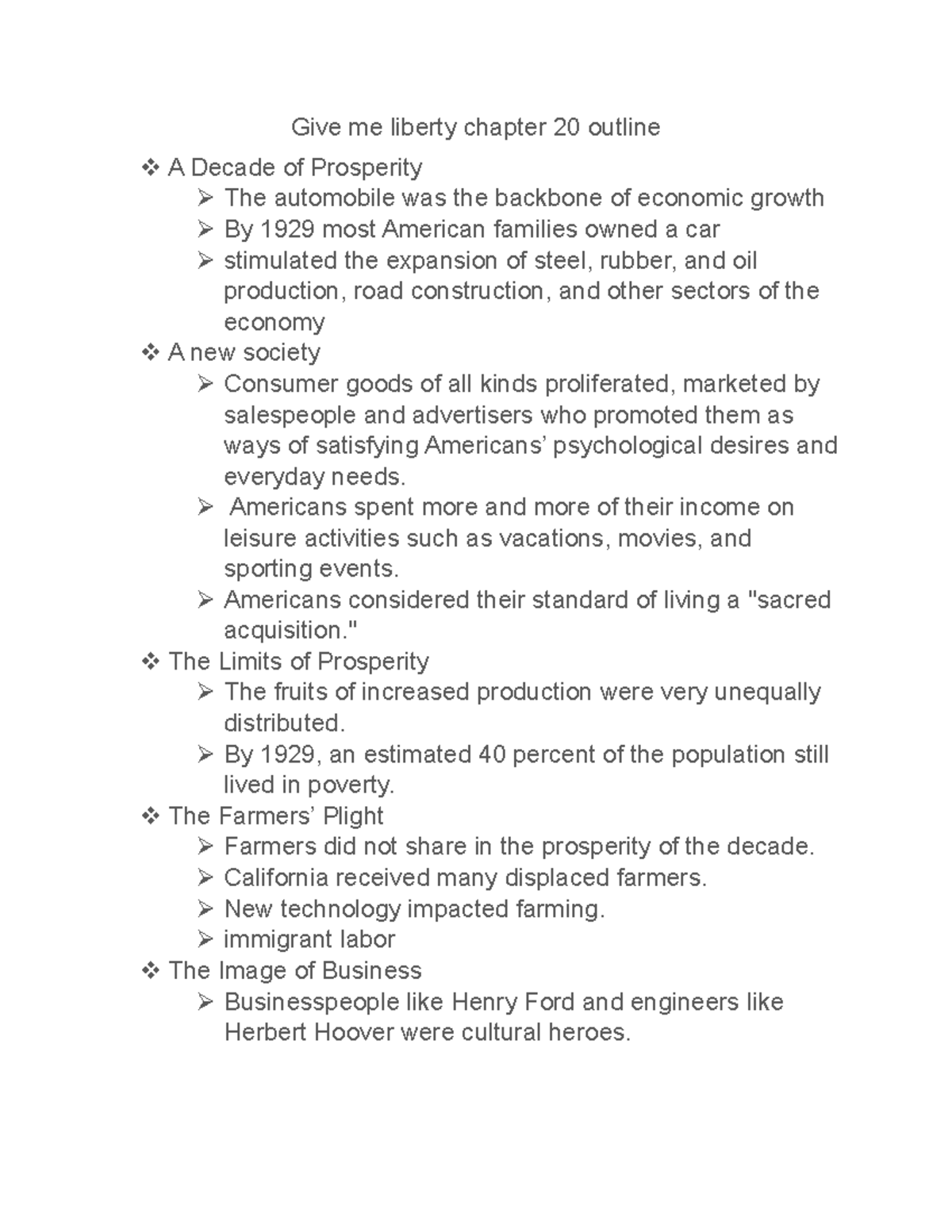 Chapter 20: The Roaring Twenties and Its Discontents - Studocu