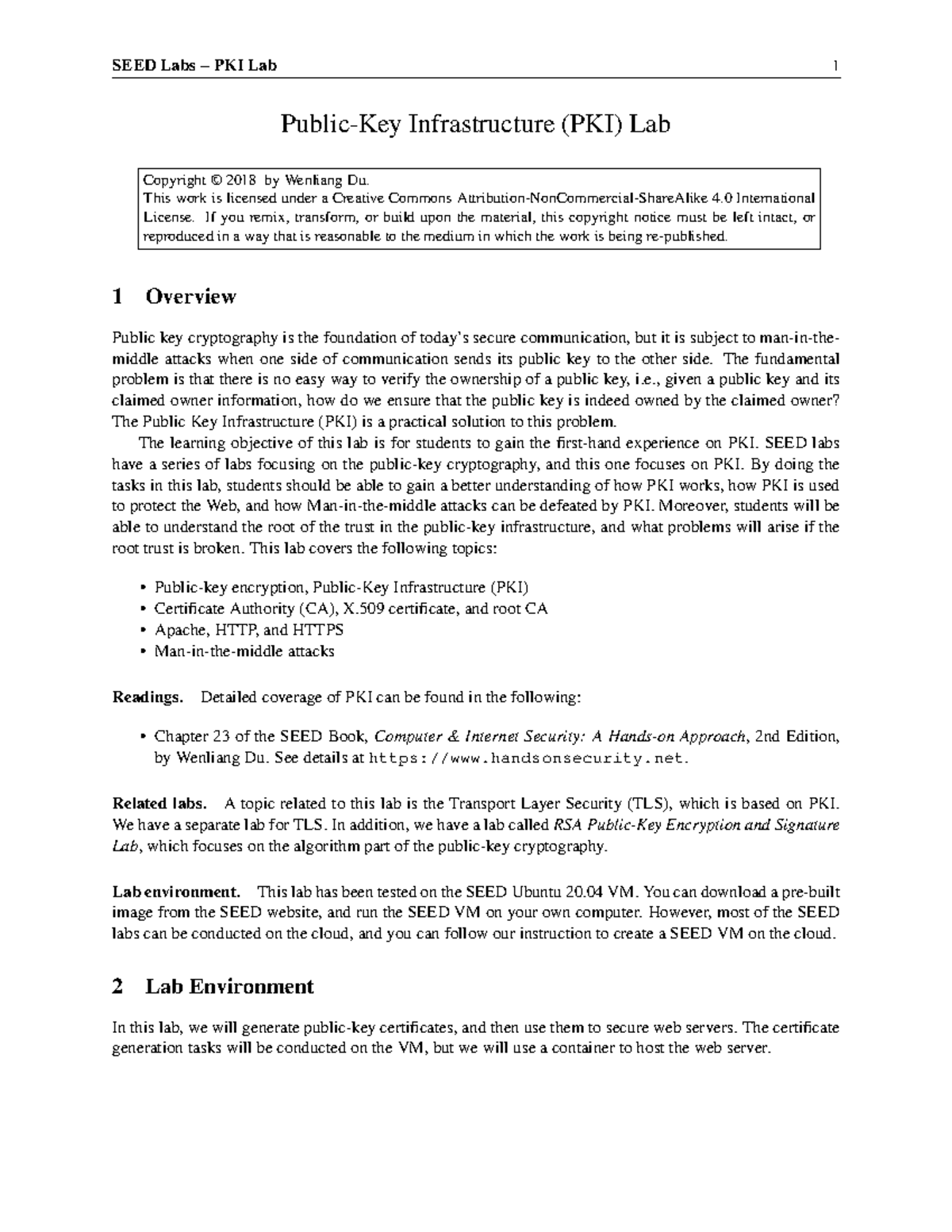 SEED Labs PKI Lab 1: Understanding Public Key Infrastructure (PKI ...