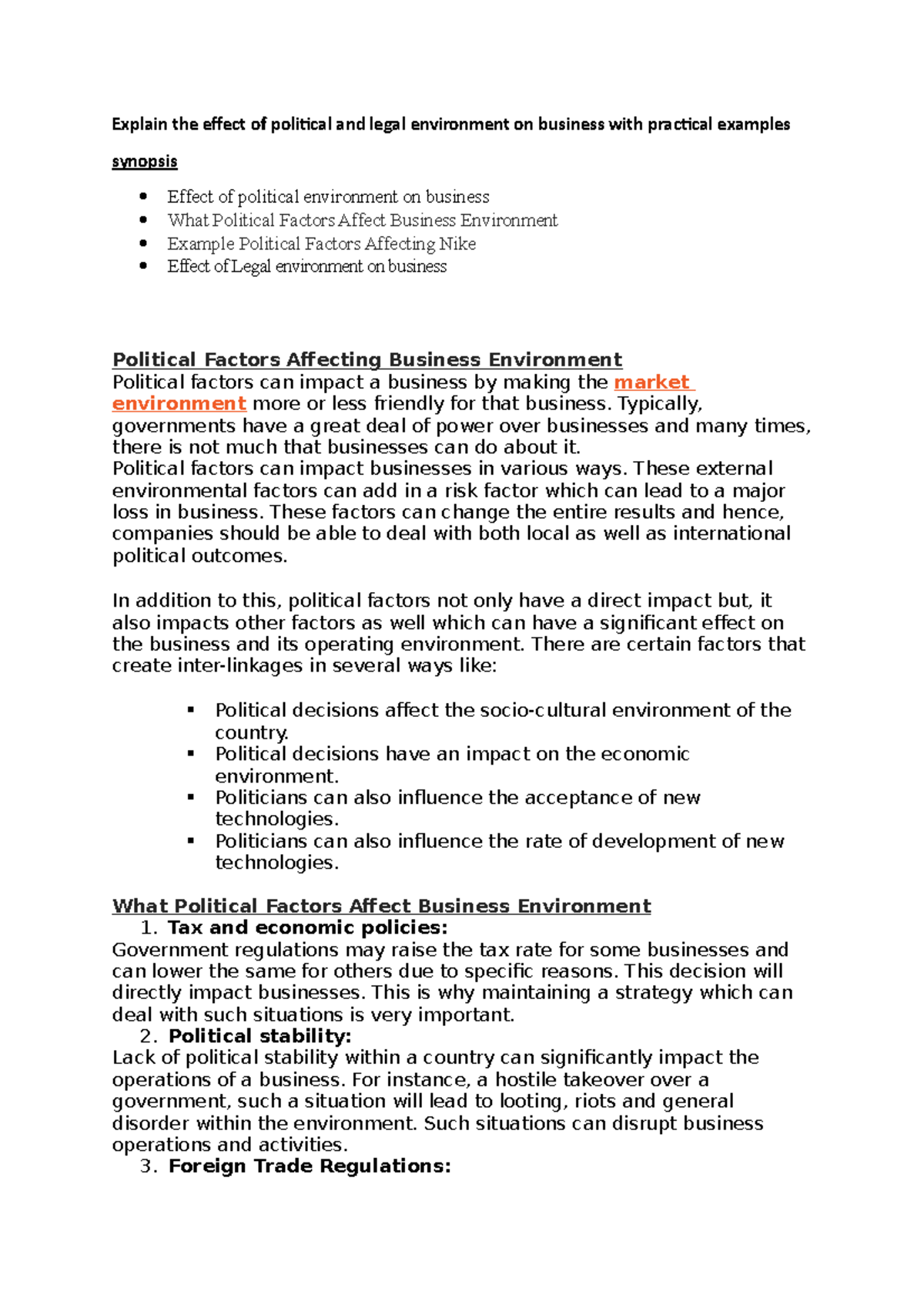 What Is Political Legal Environment In Business - Infoupdate.org