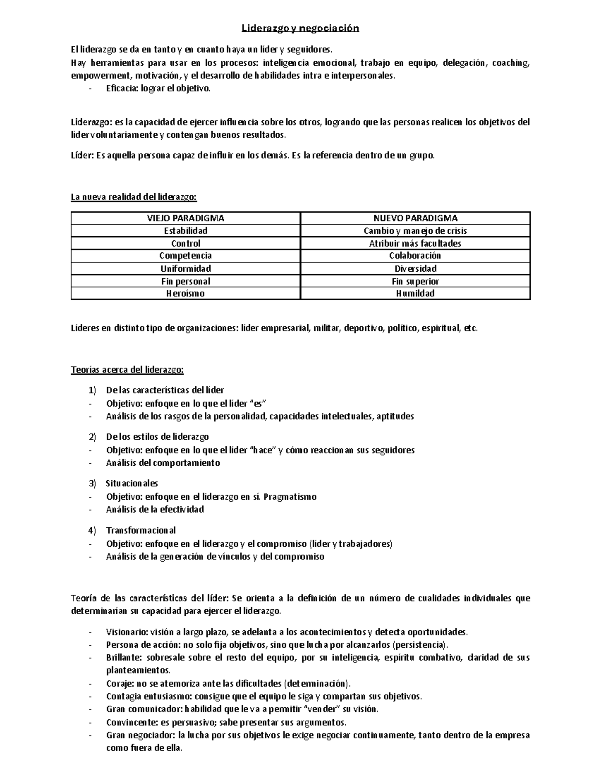Final LYN: Liderazgo y Negociación en Contextos Organizacionales - Studocu