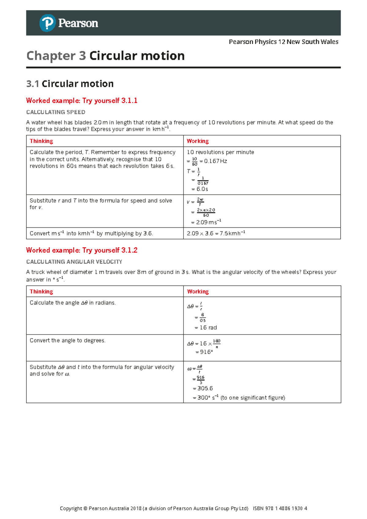 Physics 12 - Chapter 3 Circular Motion: Worked Examples & Problems - Studocu