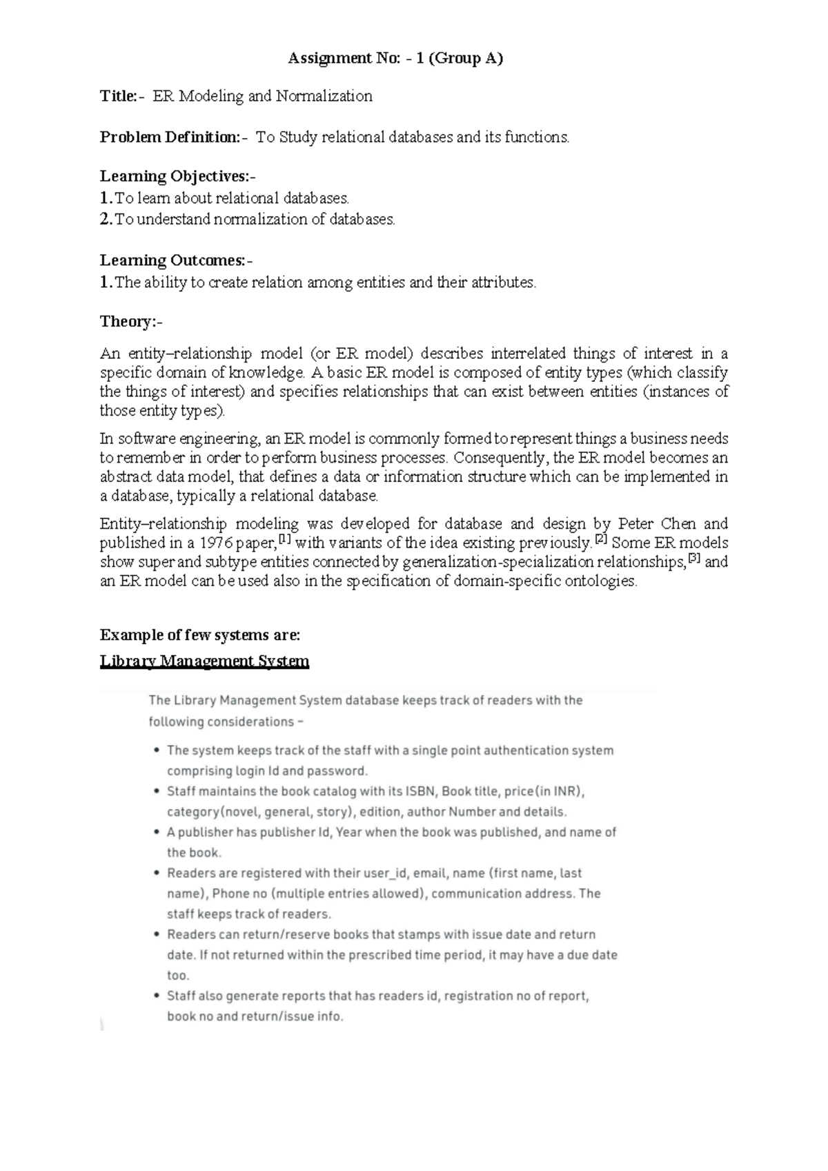 DBMS Lab Manual: ER Modeling, SQL DDL & DML Queries (Group A) - Studocu