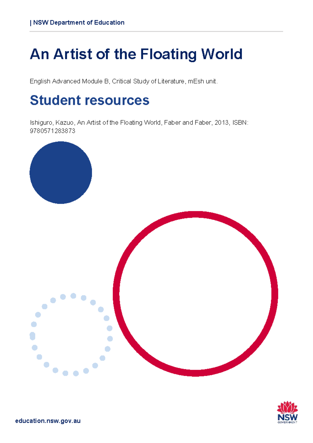 English Advanced S6 Y12: An Artist of the Floating World - Module B ...