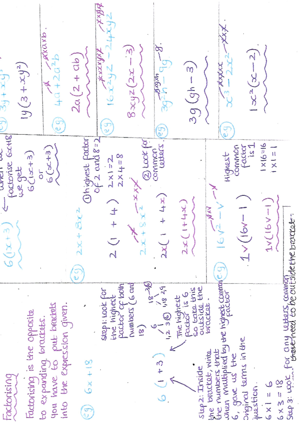 Factorising Techniques and Examples (C) - Study Notes - Studocu