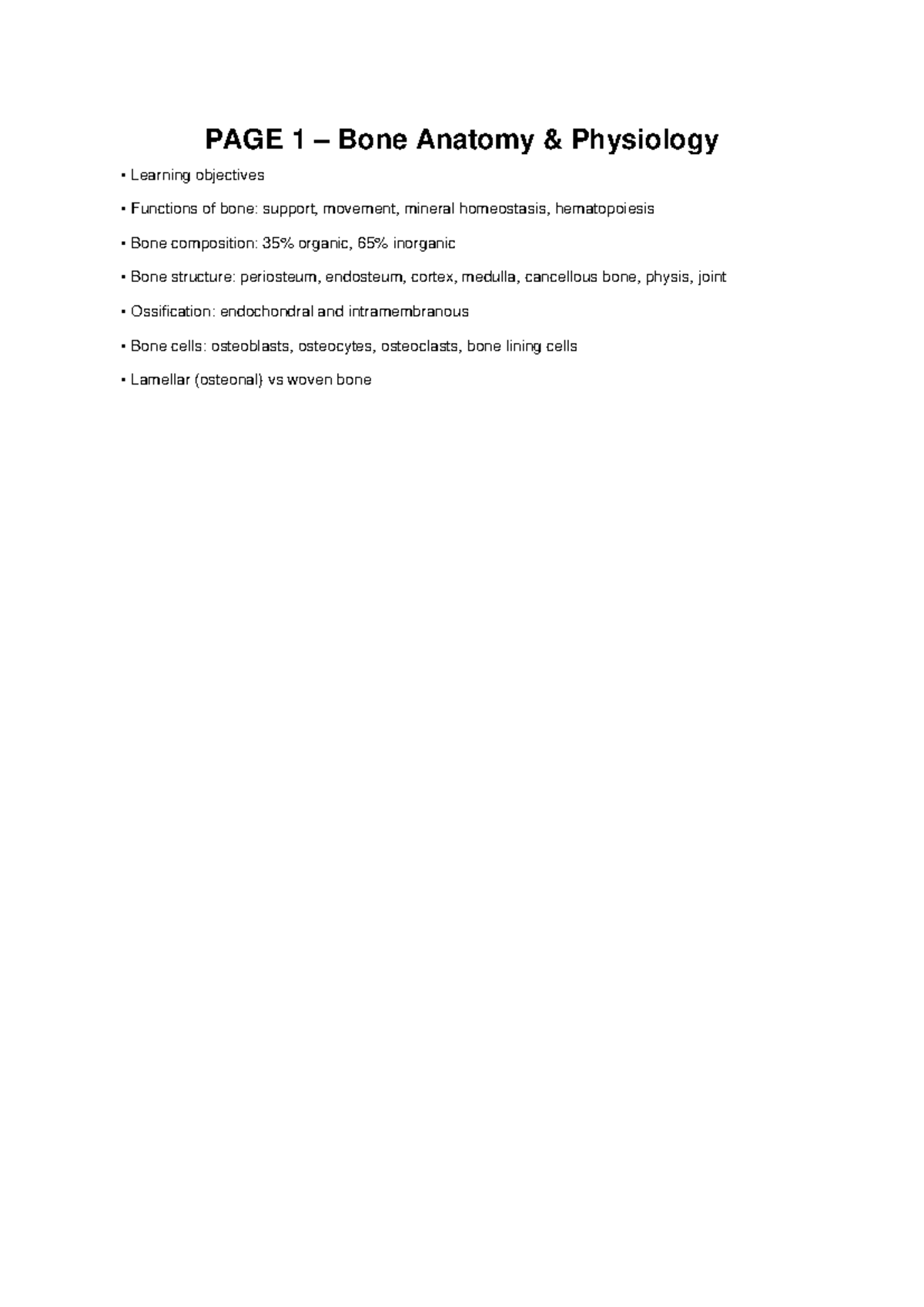 Musculoskeletal Study Guide: Bone Anatomy & Joint Disease Overview ...