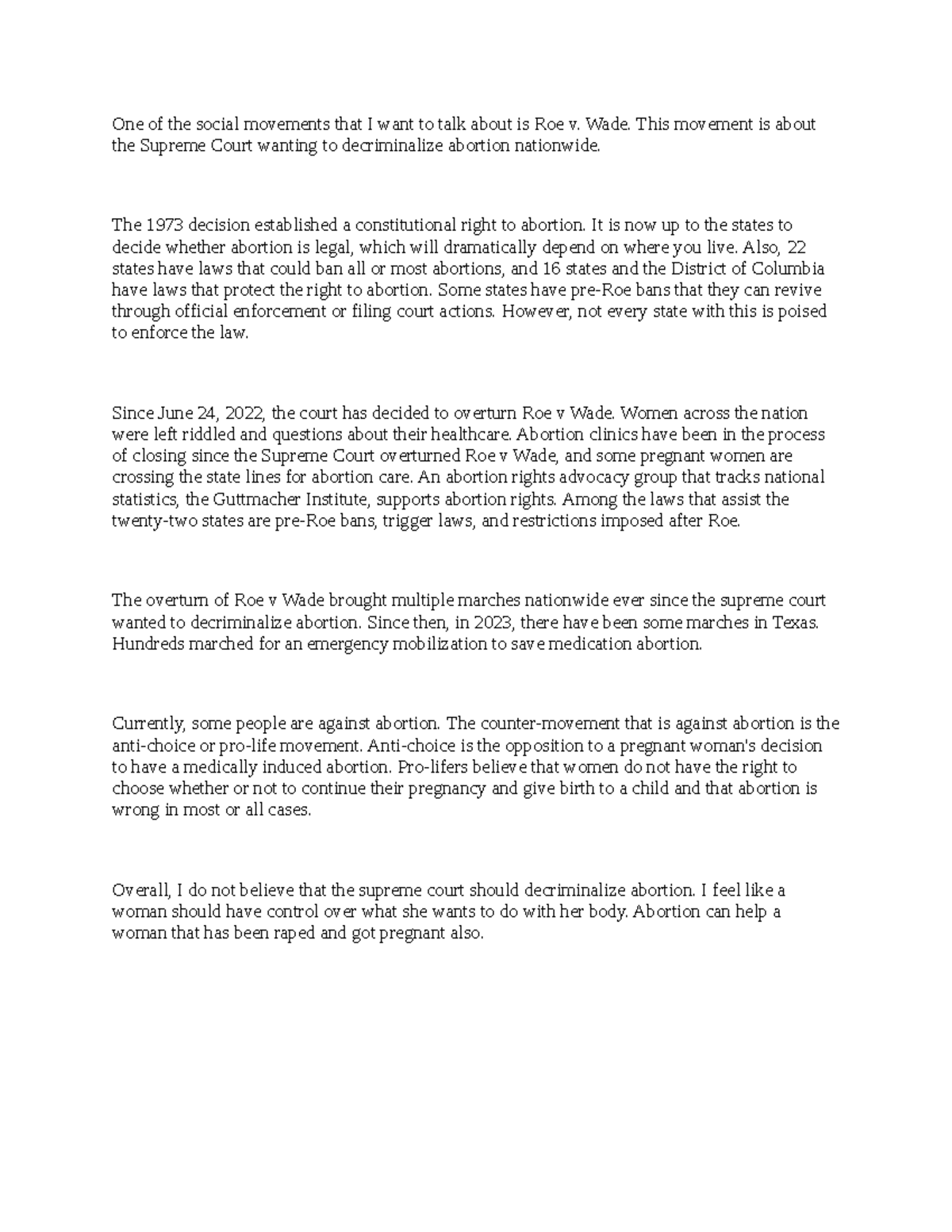 Untitled document.edited - One of the social movements that I want to ...