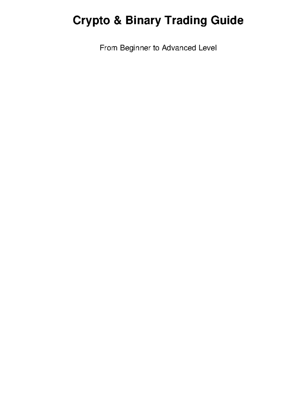 Crypto Binary Trading Guide With Diagrams - Crypto & Binary Trading ...