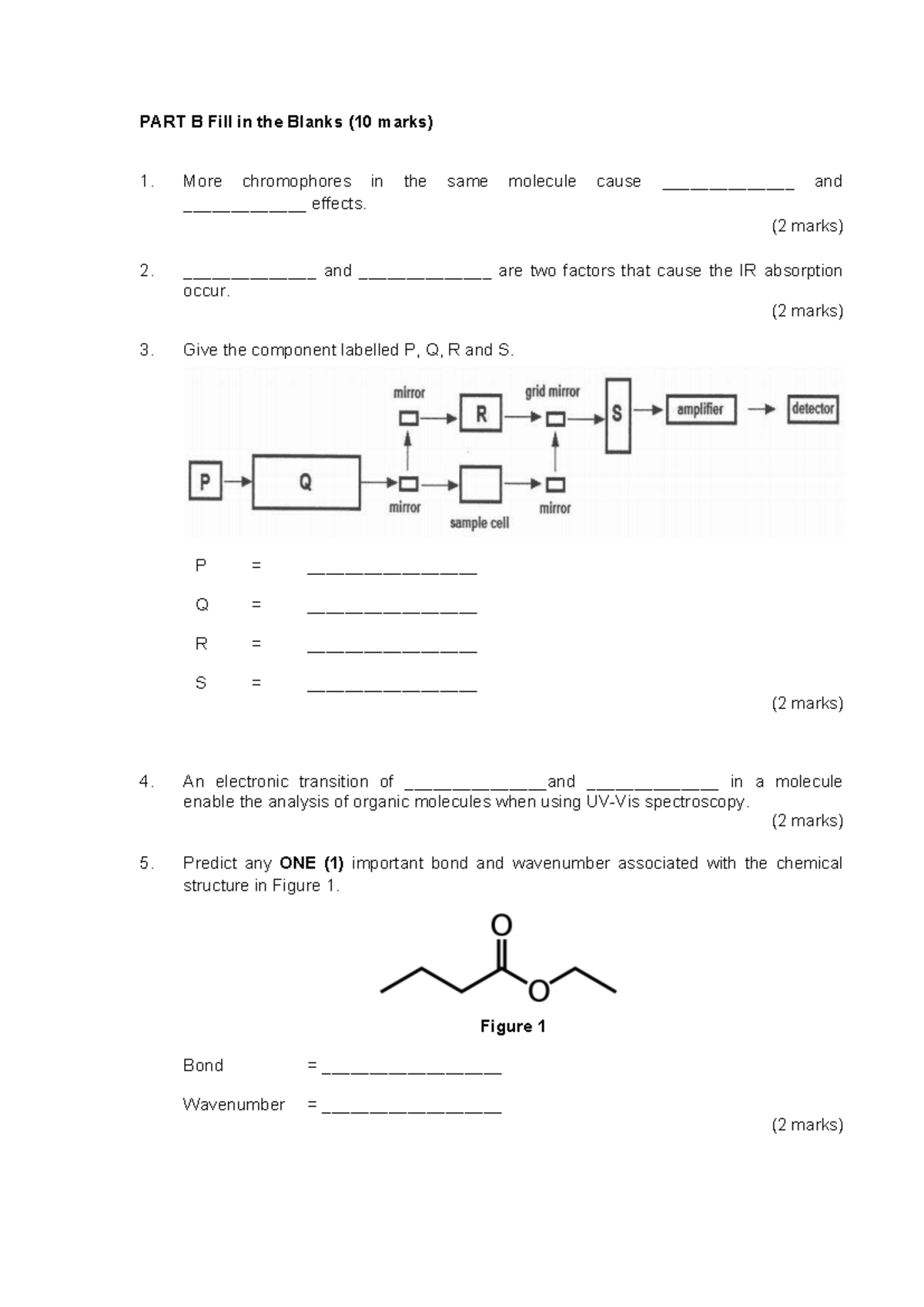 TEST 1 MAY 2022 - Fill in the Blanks Practice (10 marks) - Studocu