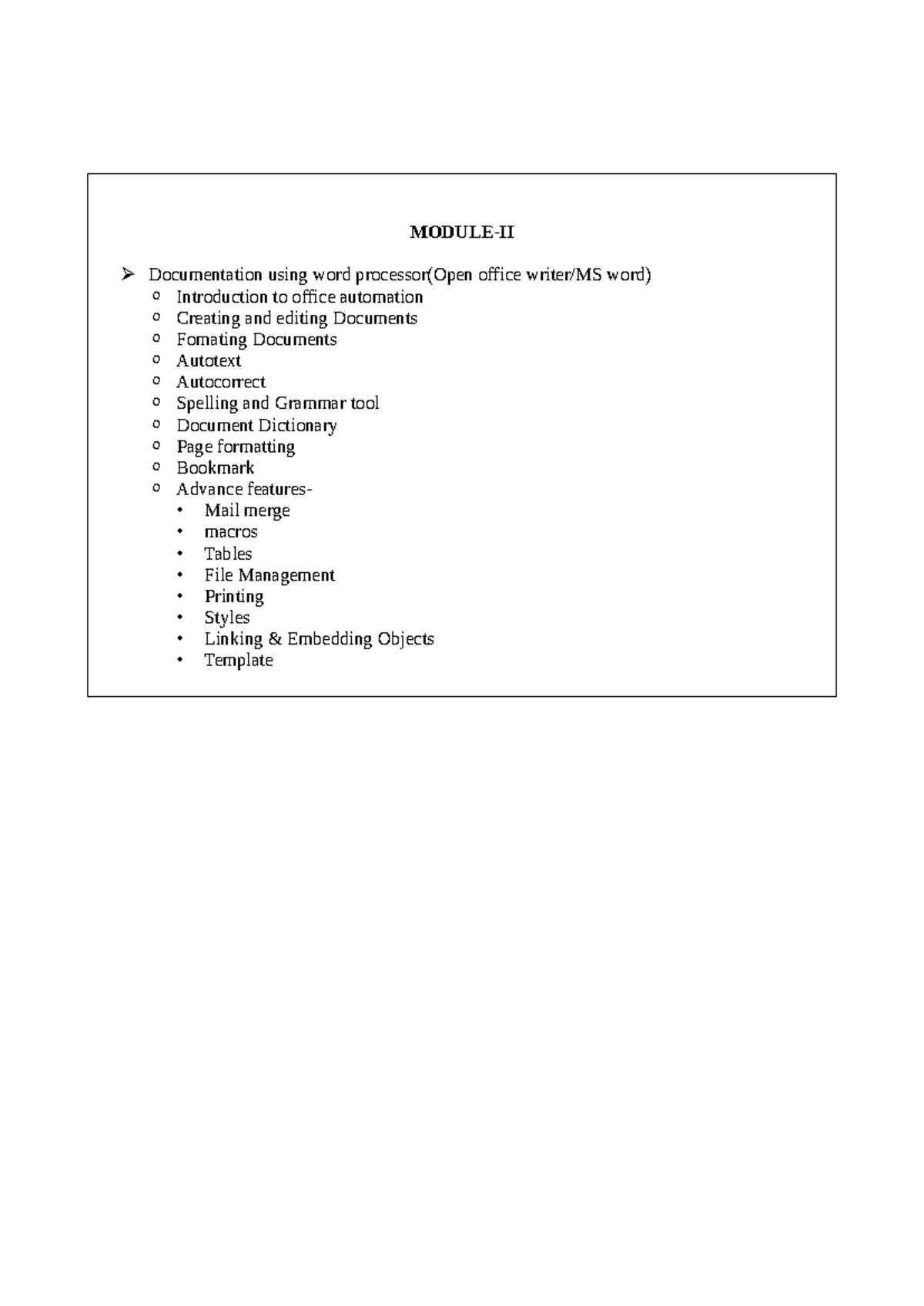 MS Word 2010 Features and Document Management Tutorial - MODULE-II ...