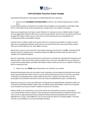 HUM 102 Module Five Project Draft assignment - HUM 102 Module Five ...