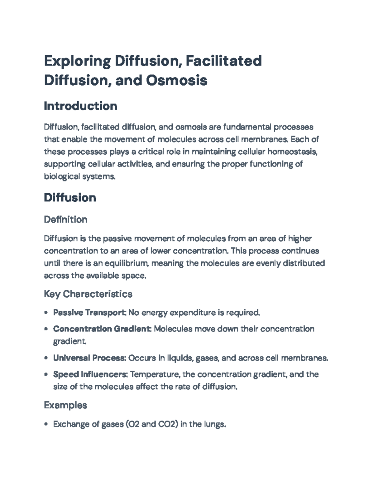 Understanding Diffusion, Facilitated Diffusion, and Osmosis in Cell Bio ...