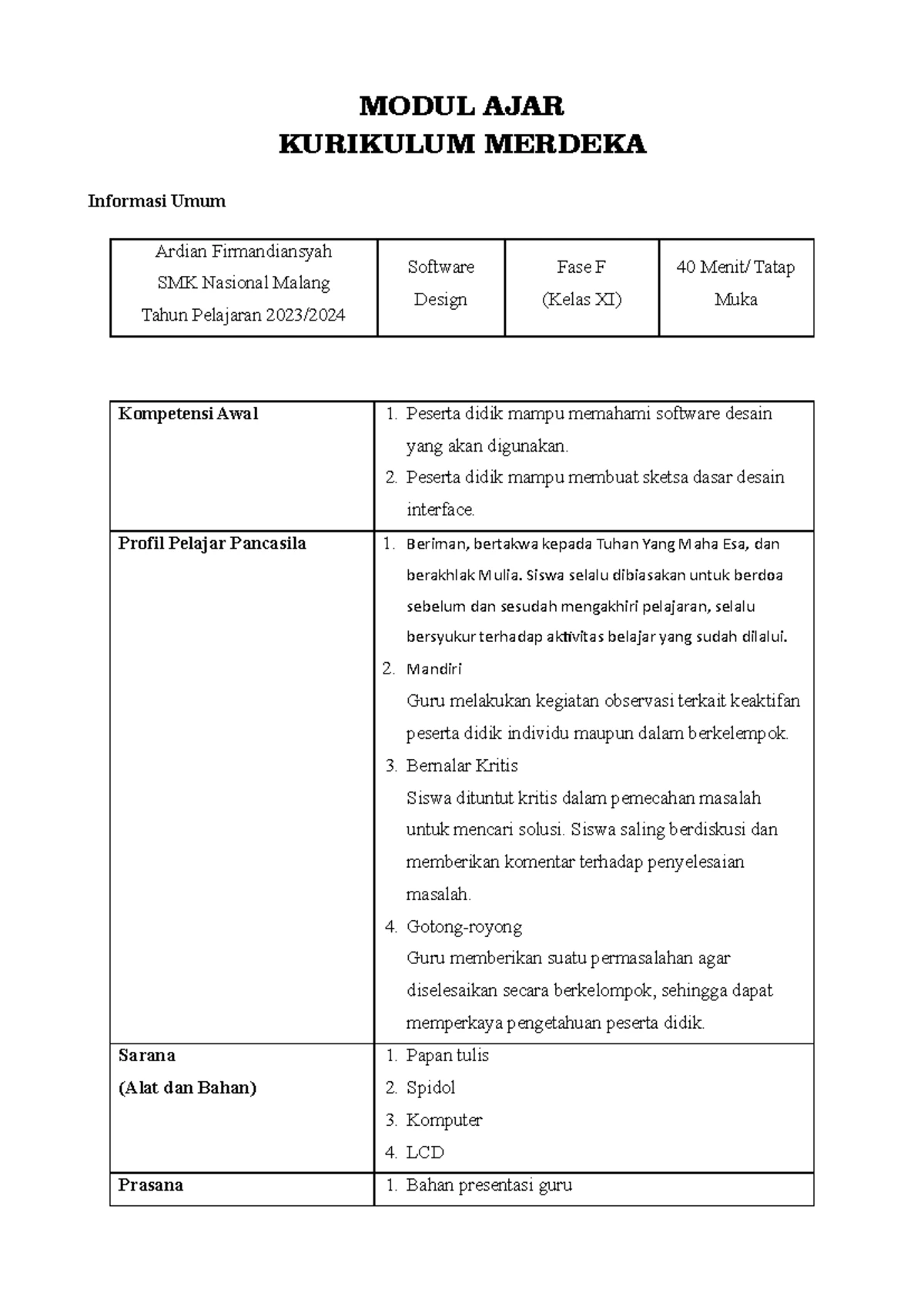 Contoh RPP dengan Ta RL dan CRT - Contoh Perencanaan dengan TaRL dan ...