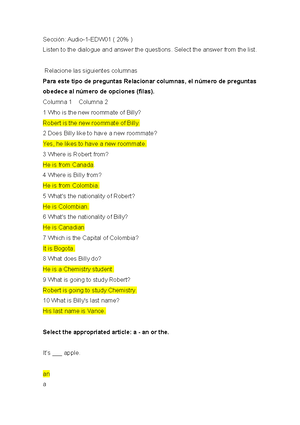 English DOES WORK - Level 3 Test EDW3. AA1-EV01 - Ingles - Studocu