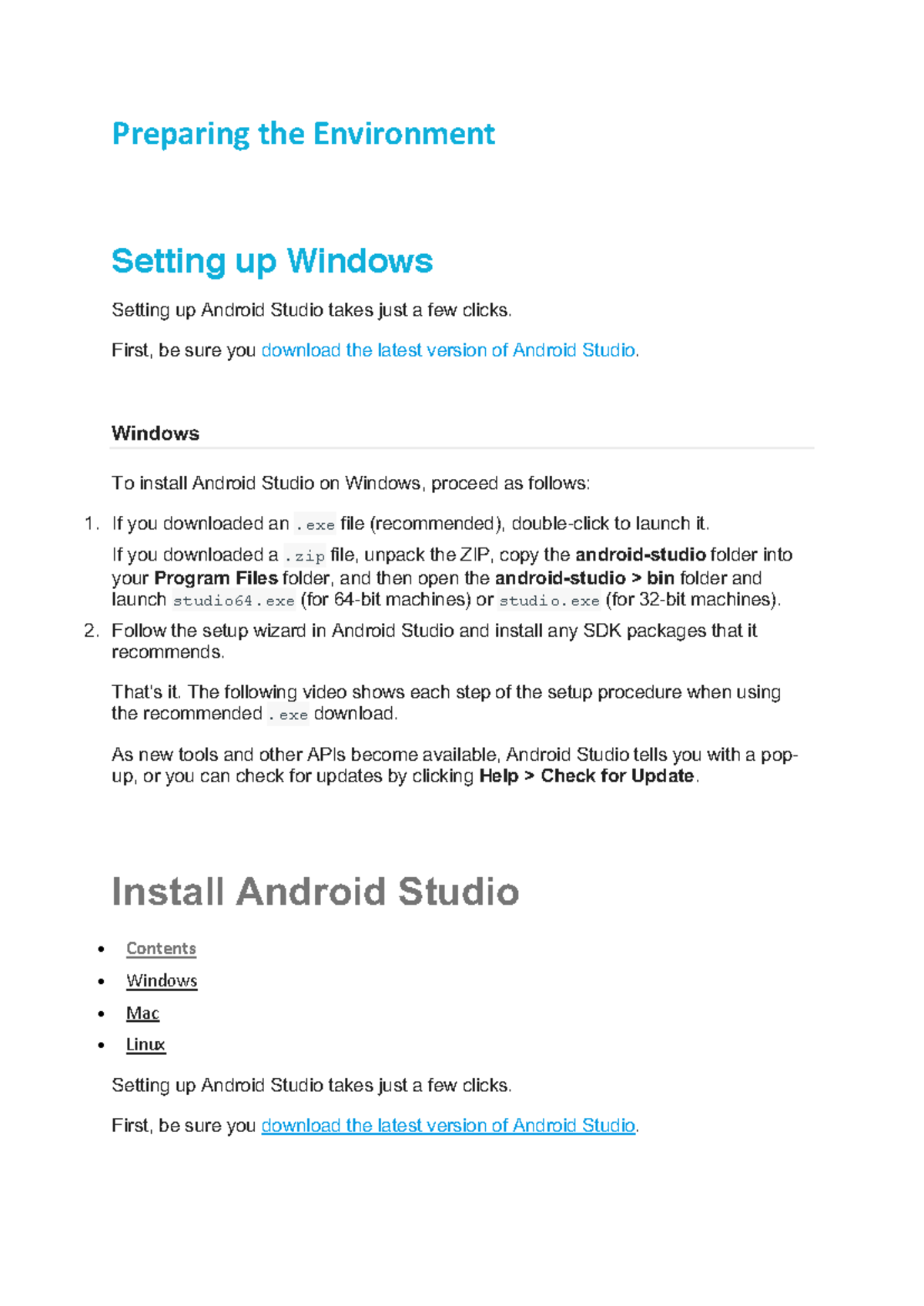 Topic 3 -Preparing the Environment - Preparing the Environment Setting up Windows Setting up ...