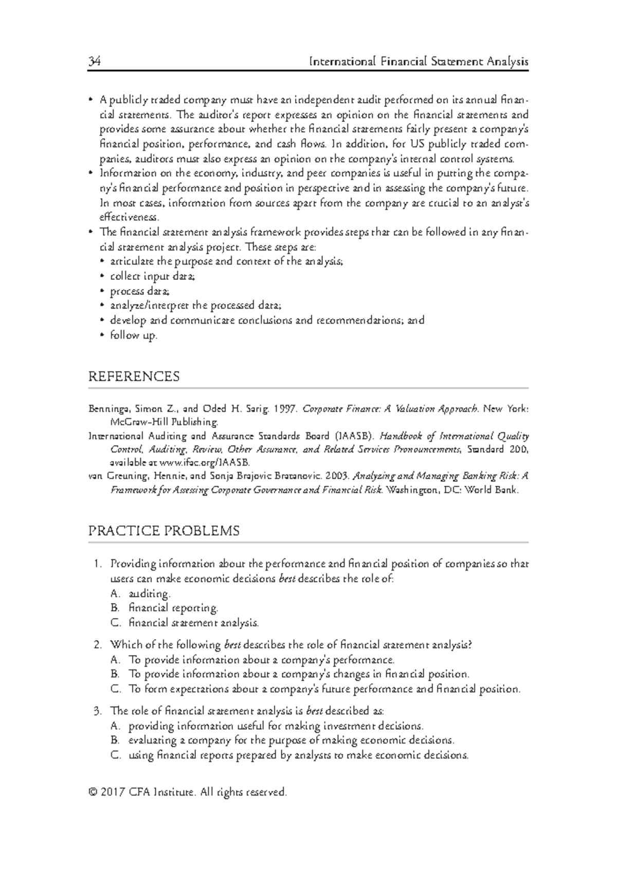 International Financial Statement Analysis: Practice Problems & Insights (Week 1-3) - Studocu